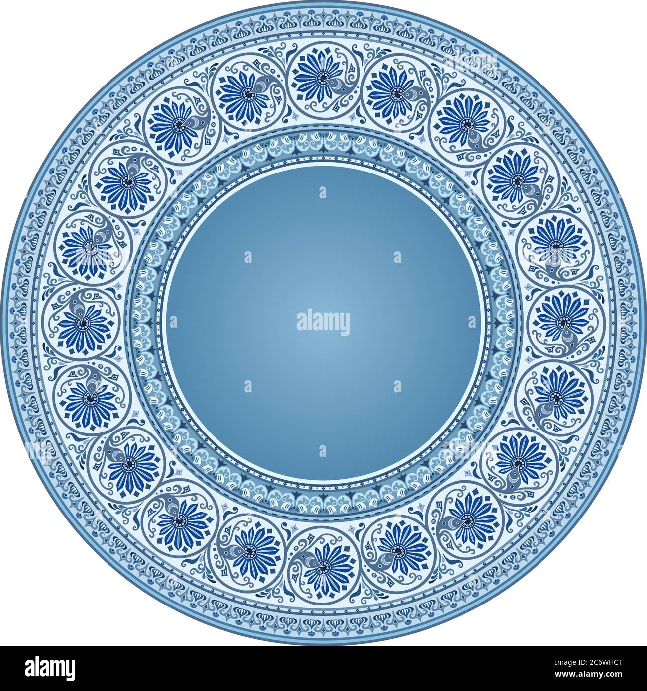 Vector abstract ornamental nature ethnic round frame Stock Vector Image ...