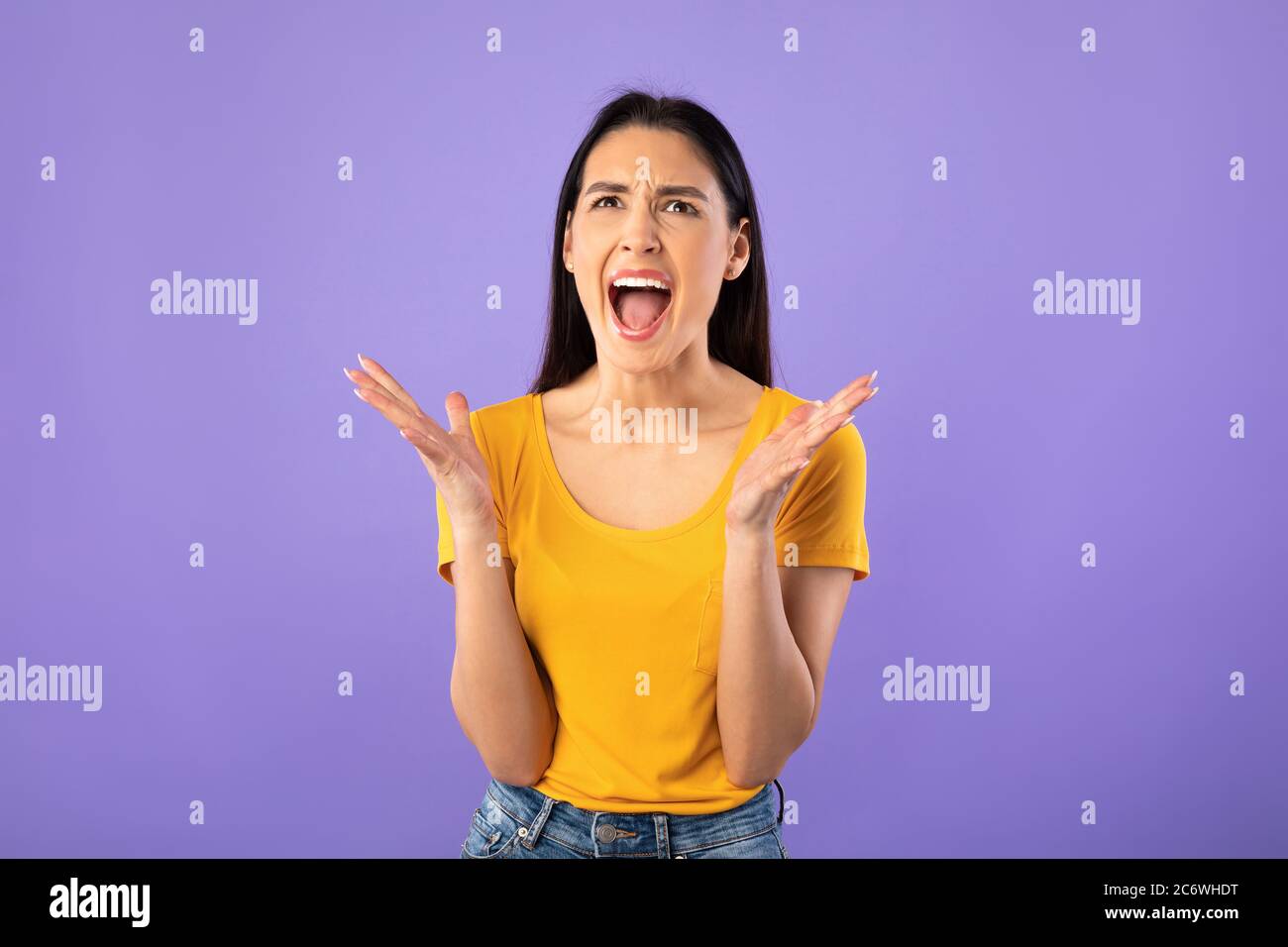 Furious shout scream hi-res stock photography and images - Alamy