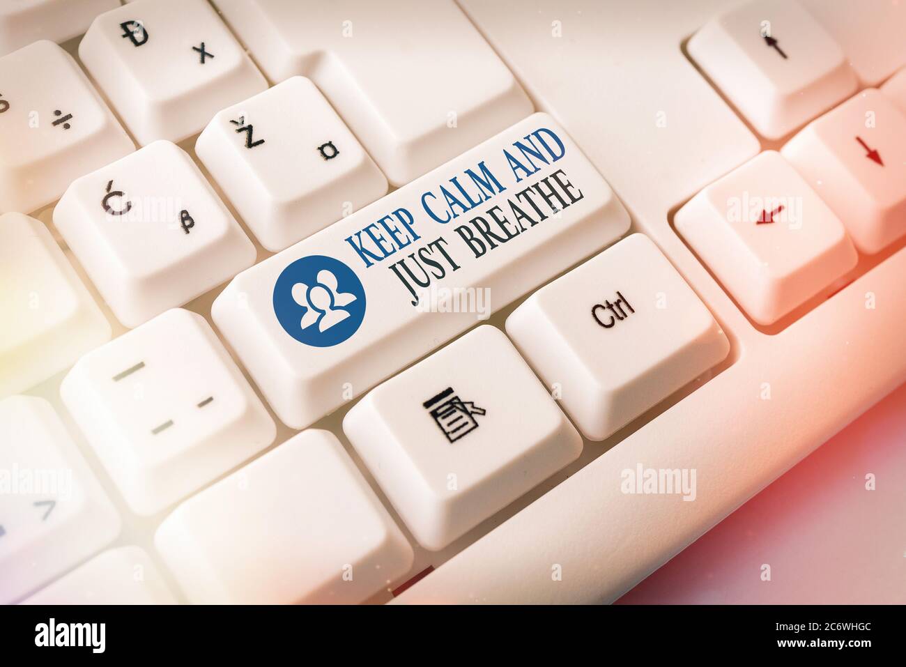 Conceptual hand writing showing Keep Calm And Just Breathe. Concept ...