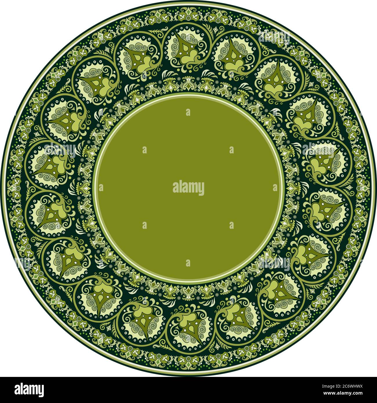 Vector abstract ornamental nature ethnic round frame Stock Vector Image ...