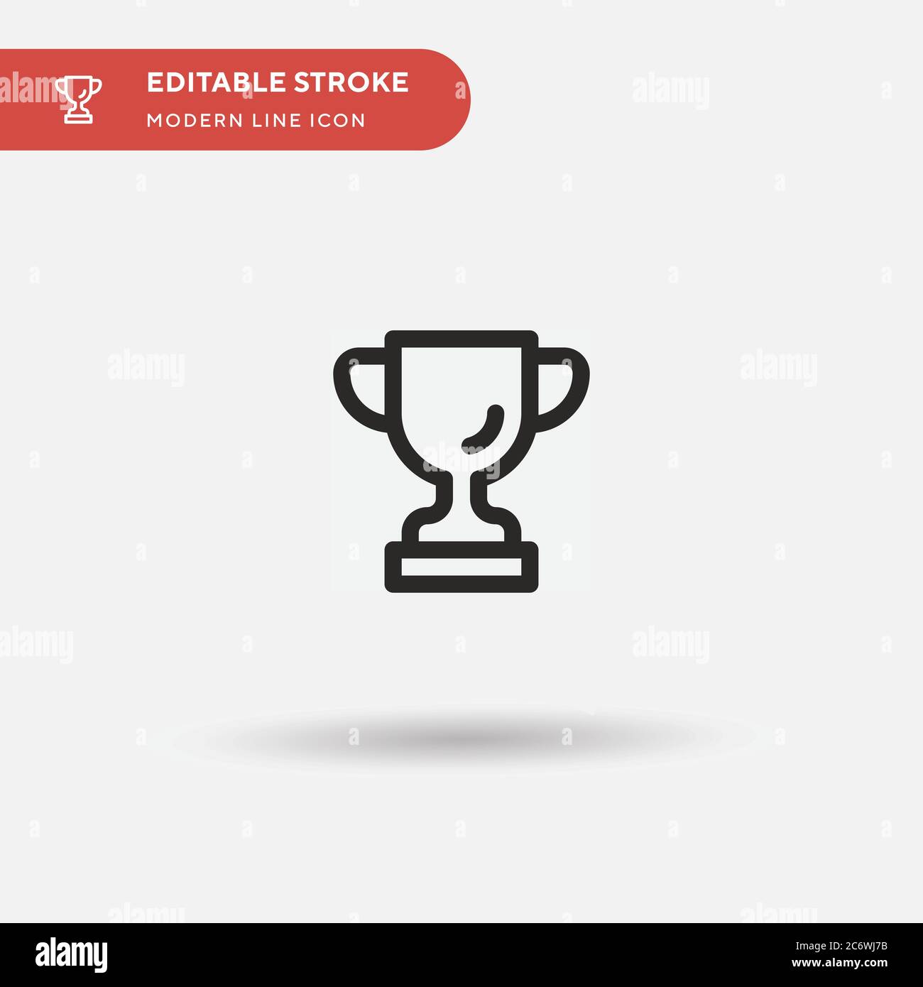 Trophy Simple vector icon. Illustration symbol design template for web ...