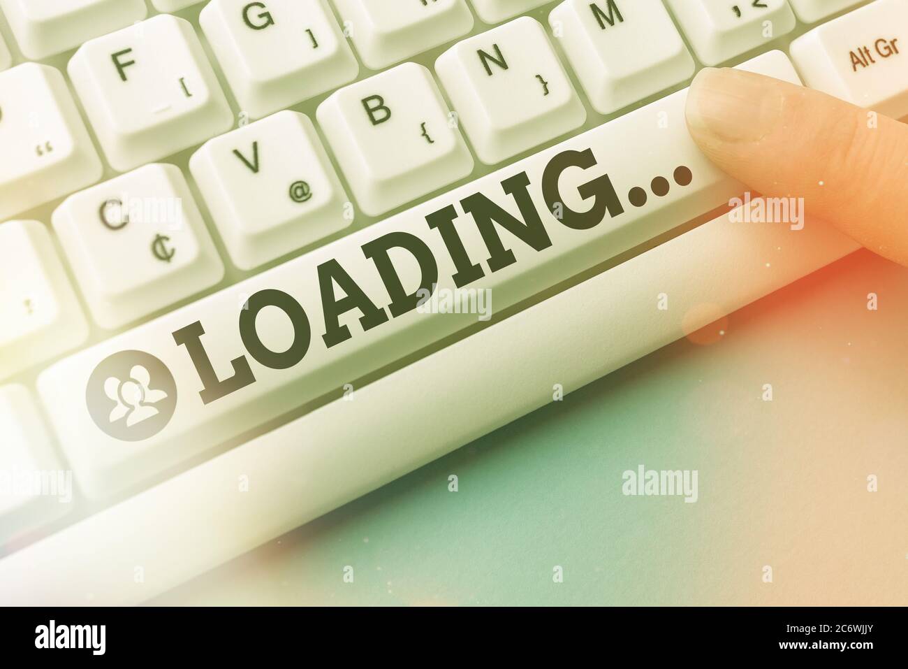 Word writing text Loading.... Business photo showcasing applying an ...