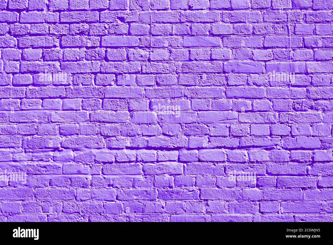 Violet brick wall. Loft interior design. Violet paint of facade ...