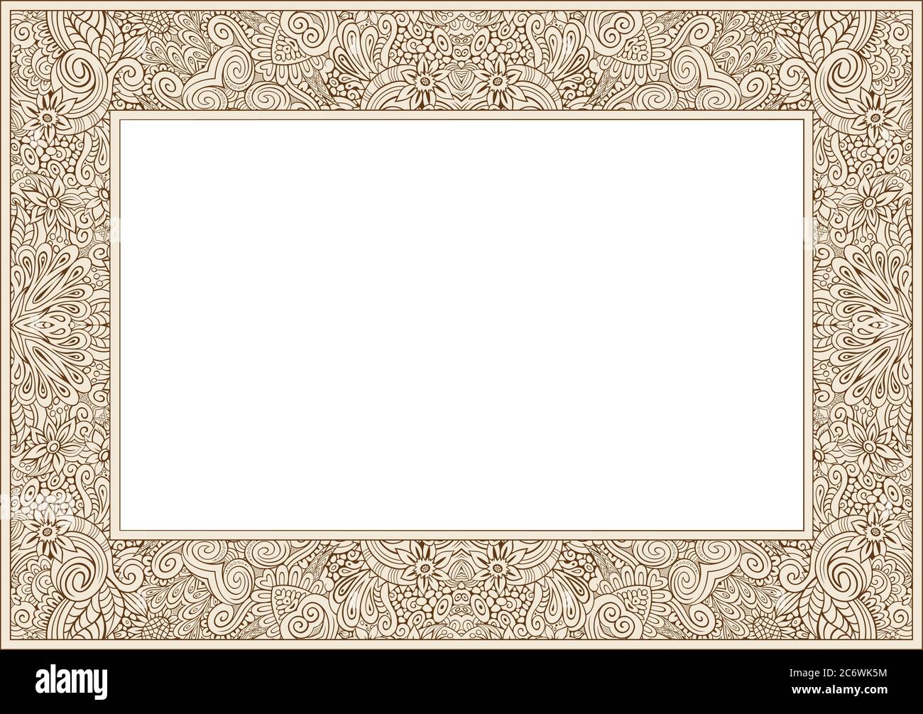 Floral vector border. Nature illustration Stock Vector Image & Art - Alamy