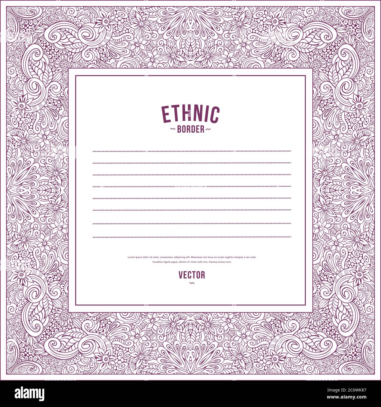 Floral vector border. Nature illustration Stock Vector Image & Art - Alamy