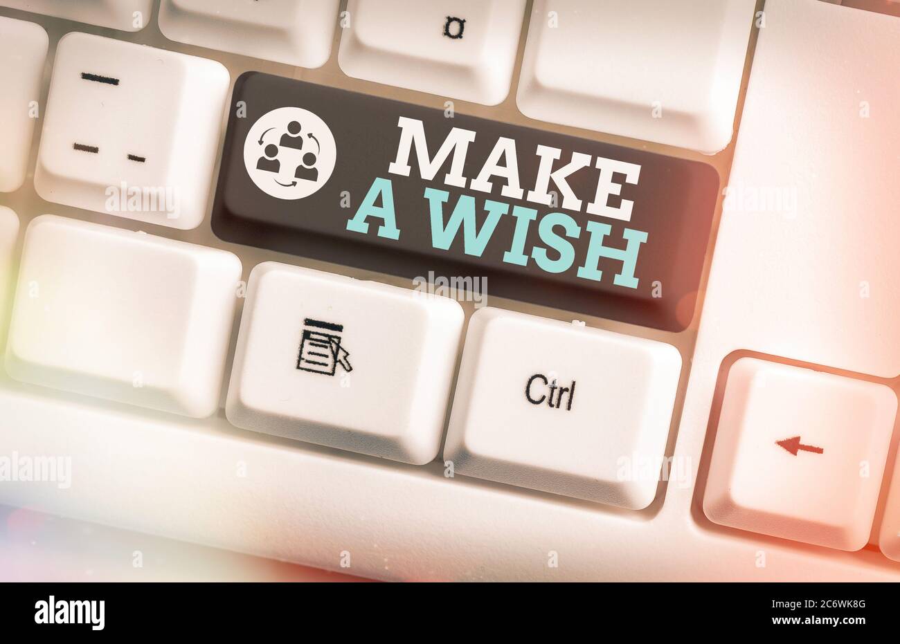 Writing note showing Make A Wish. Business concept for to desire a ...