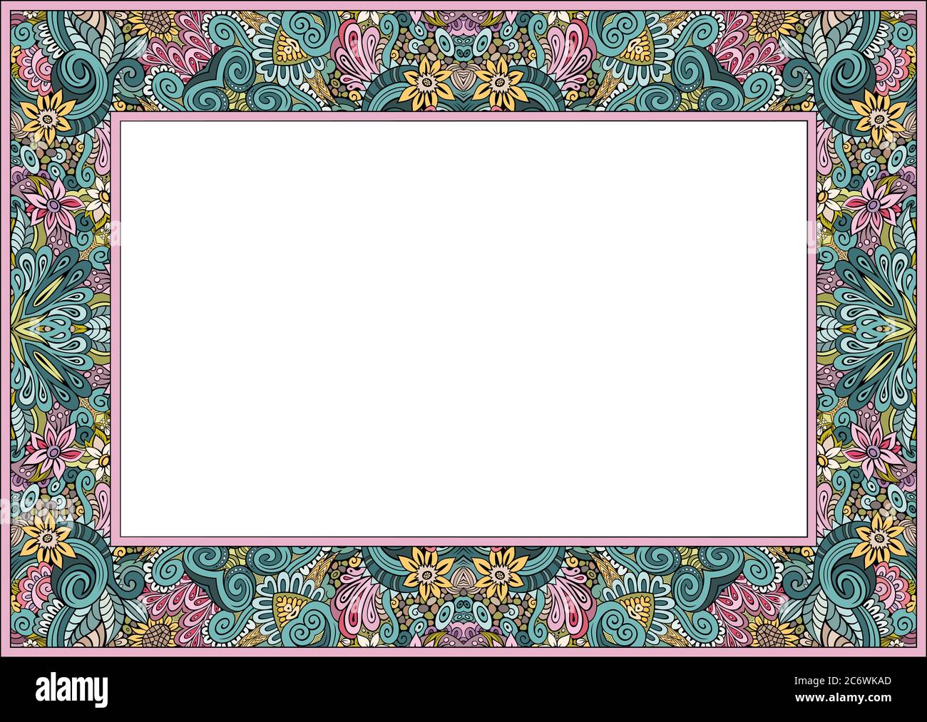 Floral vector border. Nature illustration Stock Vector Image & Art - Alamy