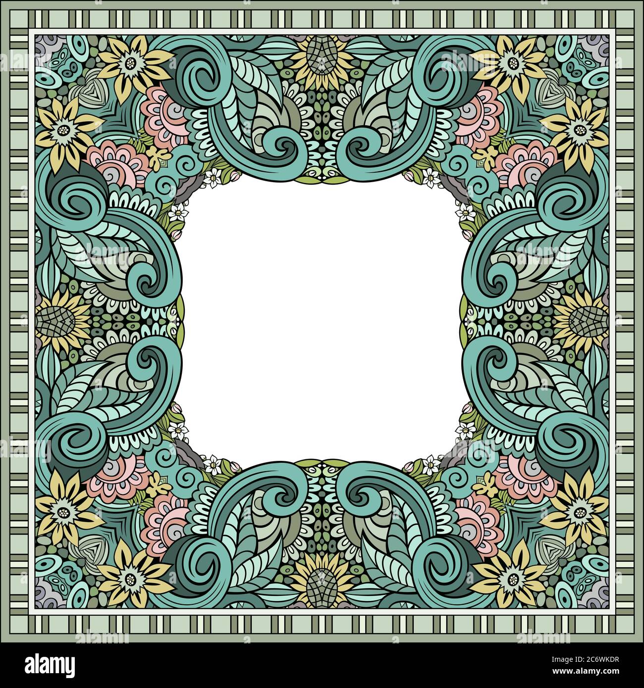 Floral vector border. Nature illustration Stock Vector Image & Art - Alamy