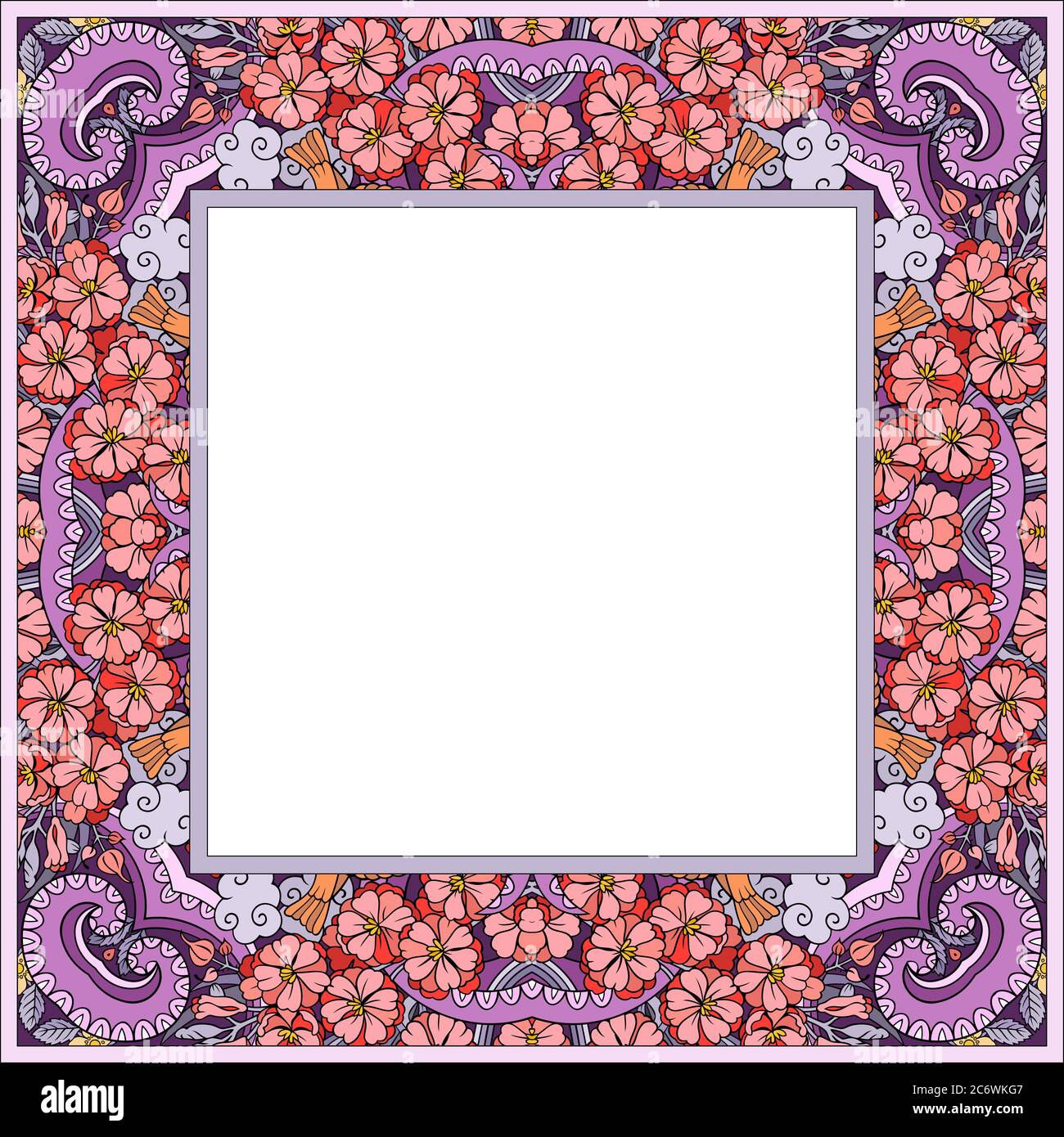 Floral vector border. Nature illustration Stock Vector Image & Art - Alamy