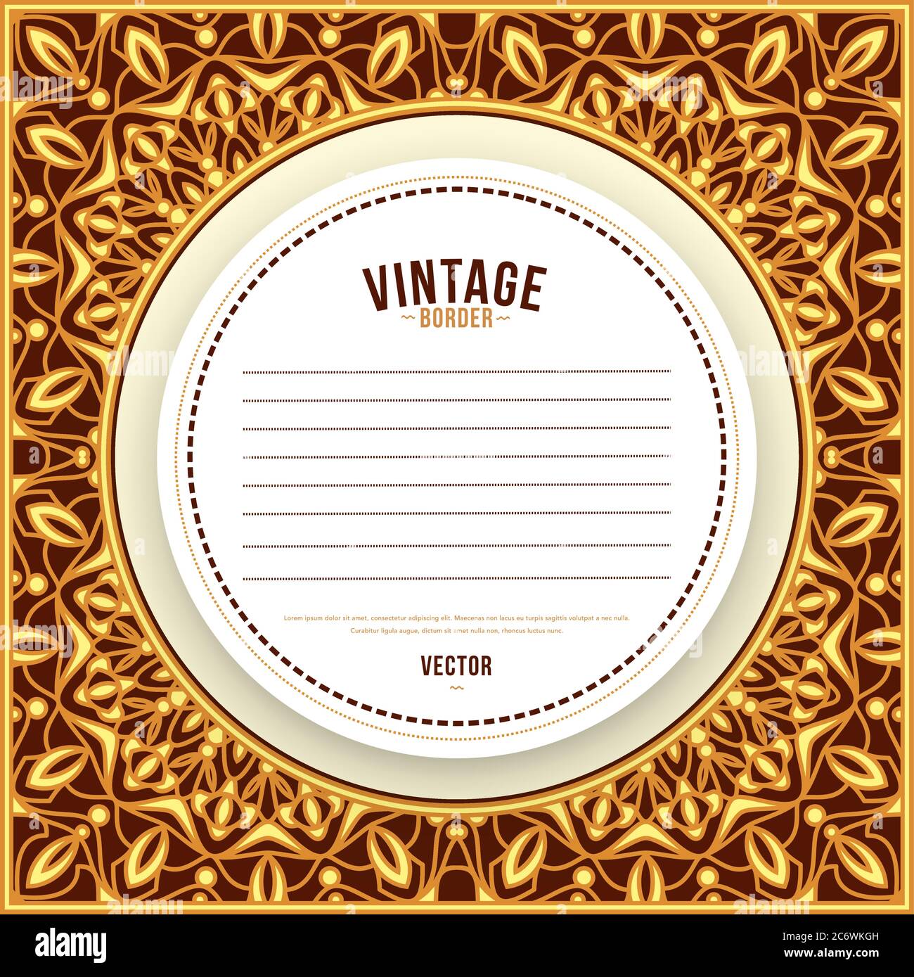 Vector decorative ornamental vintage frame Stock Vector Image & Art - Alamy