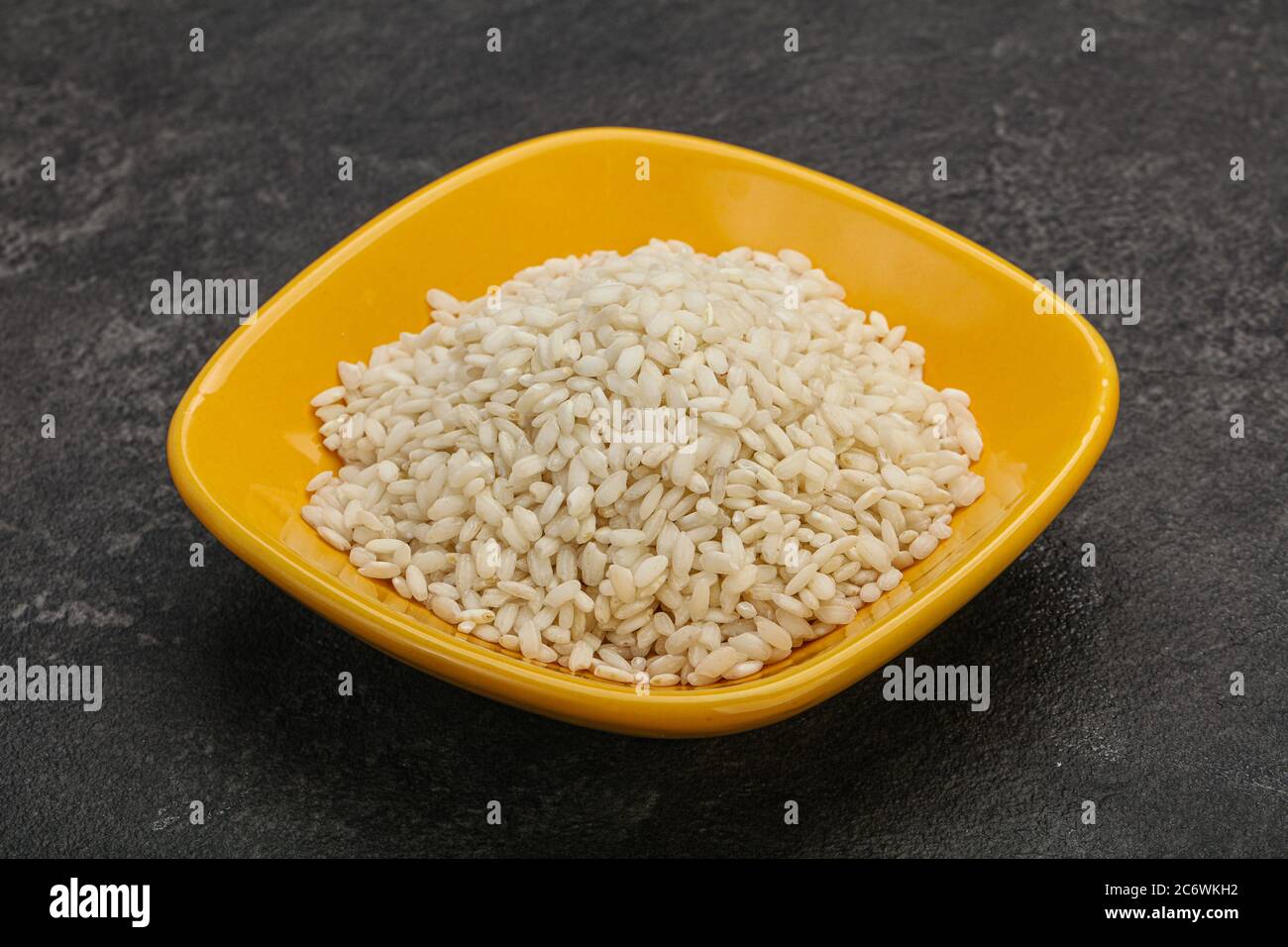 Raw Italian arborio rice for Risotto Stock Photo - Alamy
