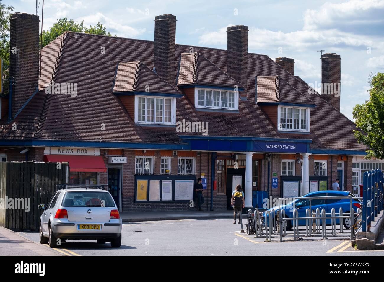 Exterior of Watford Underground station, terminus of a branch of the ...