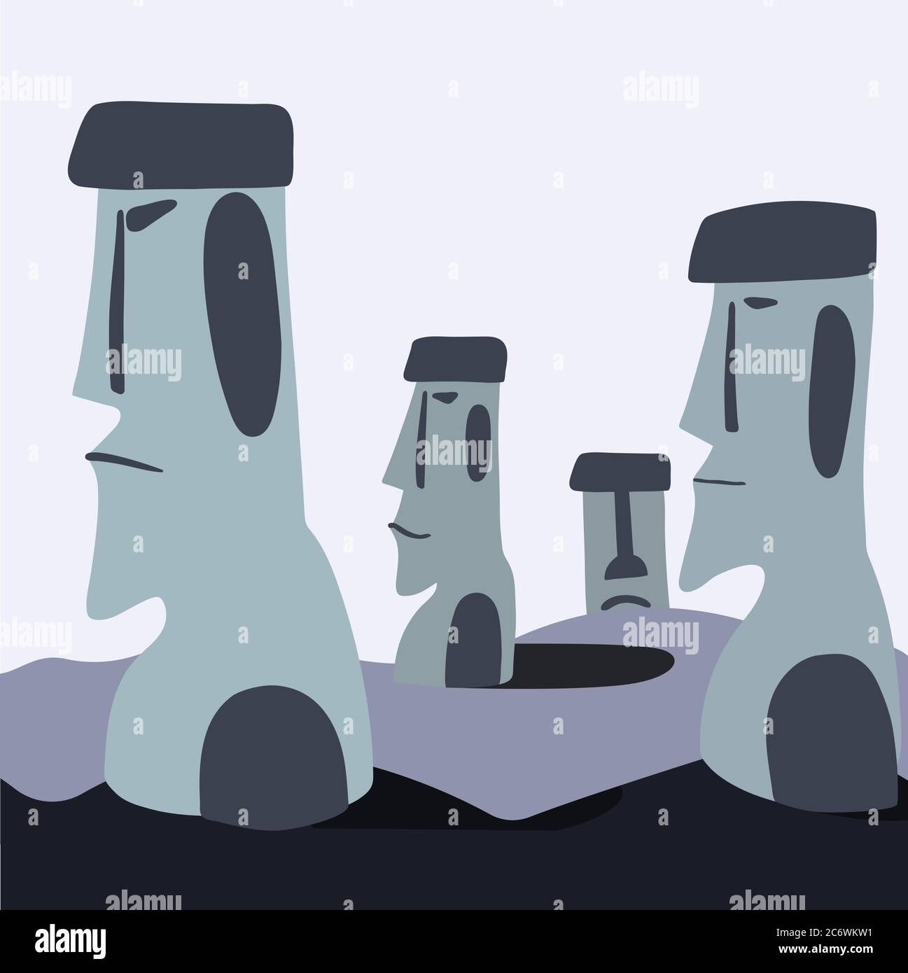 Easter Island Stone Head background Stock Vector Image & Art - Alamy