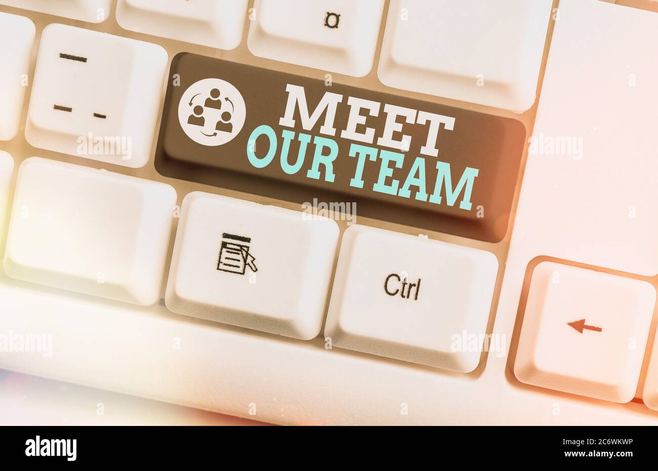 Writing note showing Meet Our Team. Business concept for introducing ...