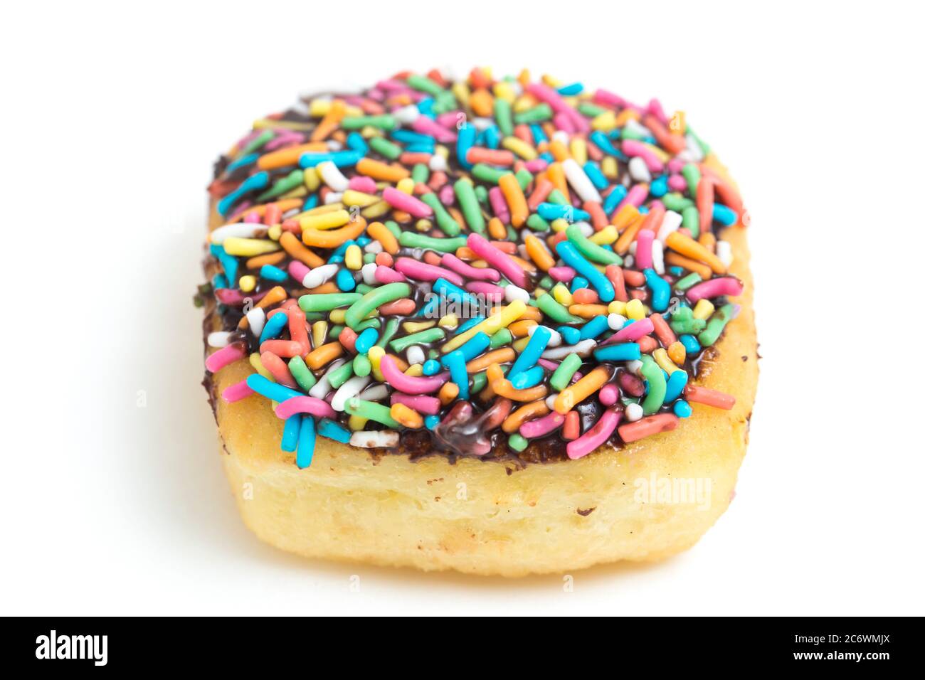 Chocolate Sprinkle Donut isolated on a White Background Stock Photo - Alamy
