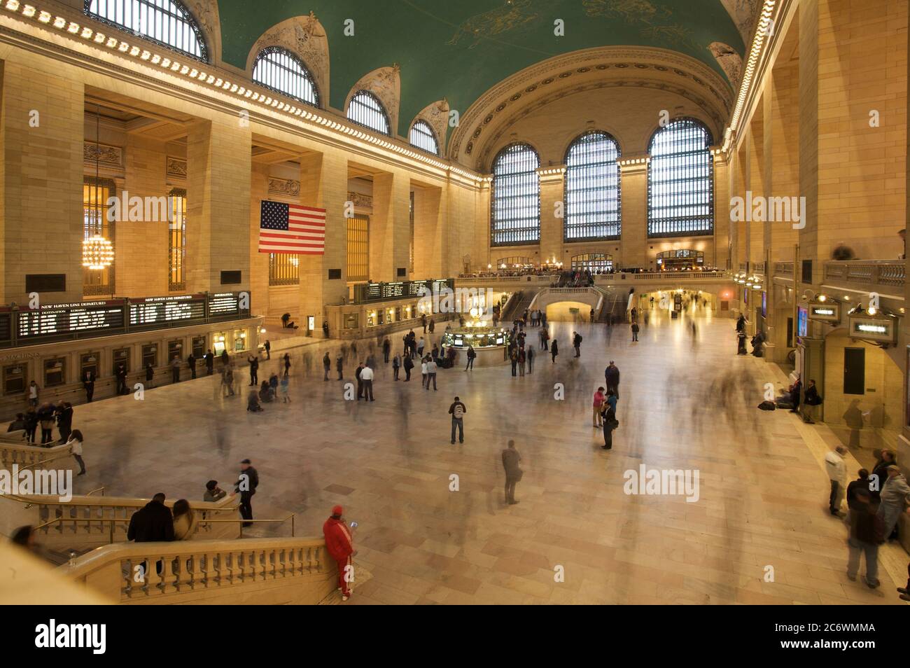 New York's Grand Central Terminal, panoramic interior view Stock Photo ...
