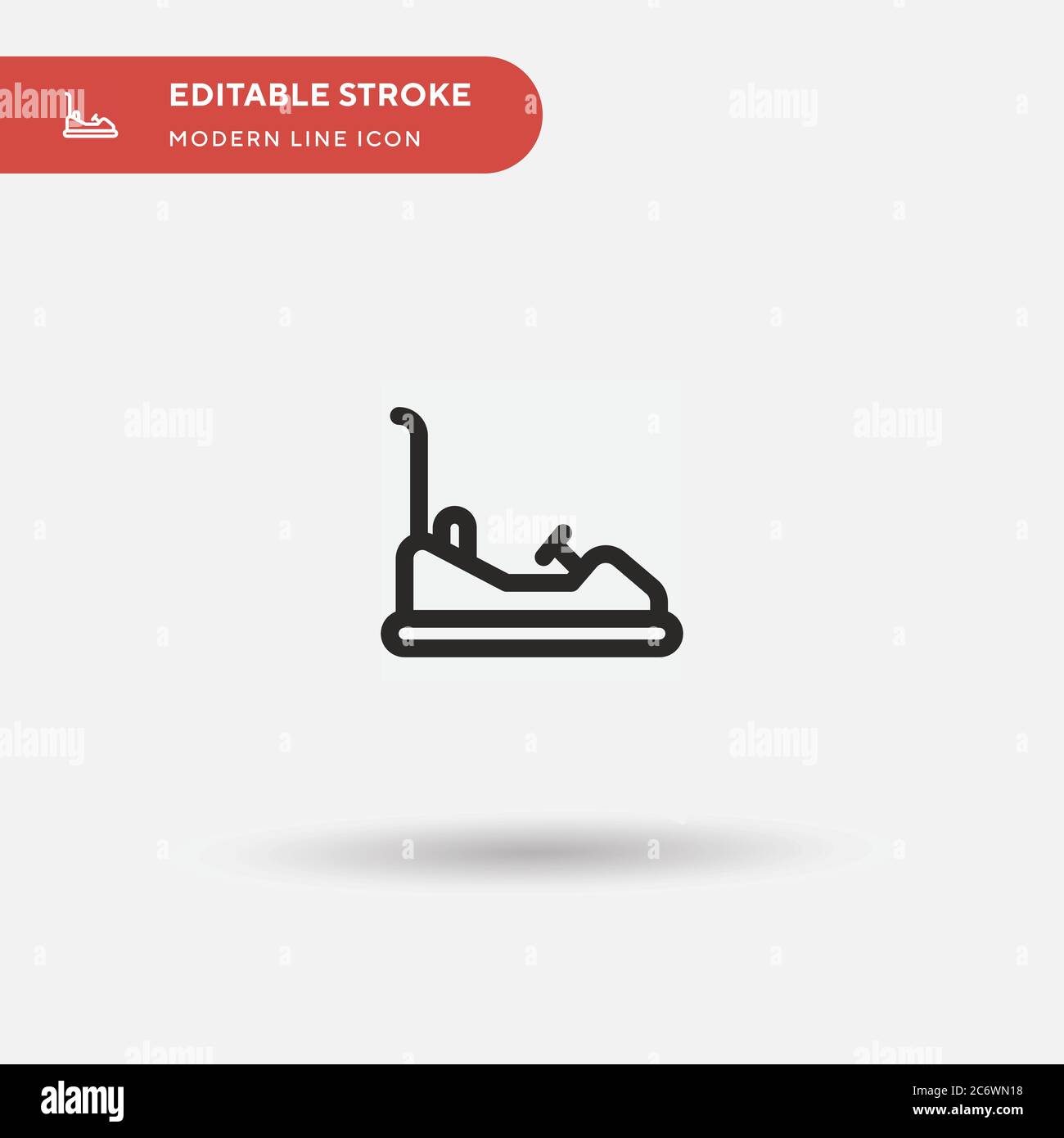 Bumper Car Simple vector icon. Illustration symbol design template for ...