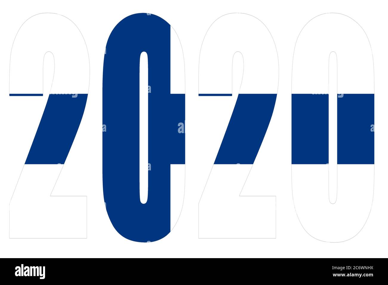 2020 Number paper art Text Design. holiday illustration Stock Photo - Alamy