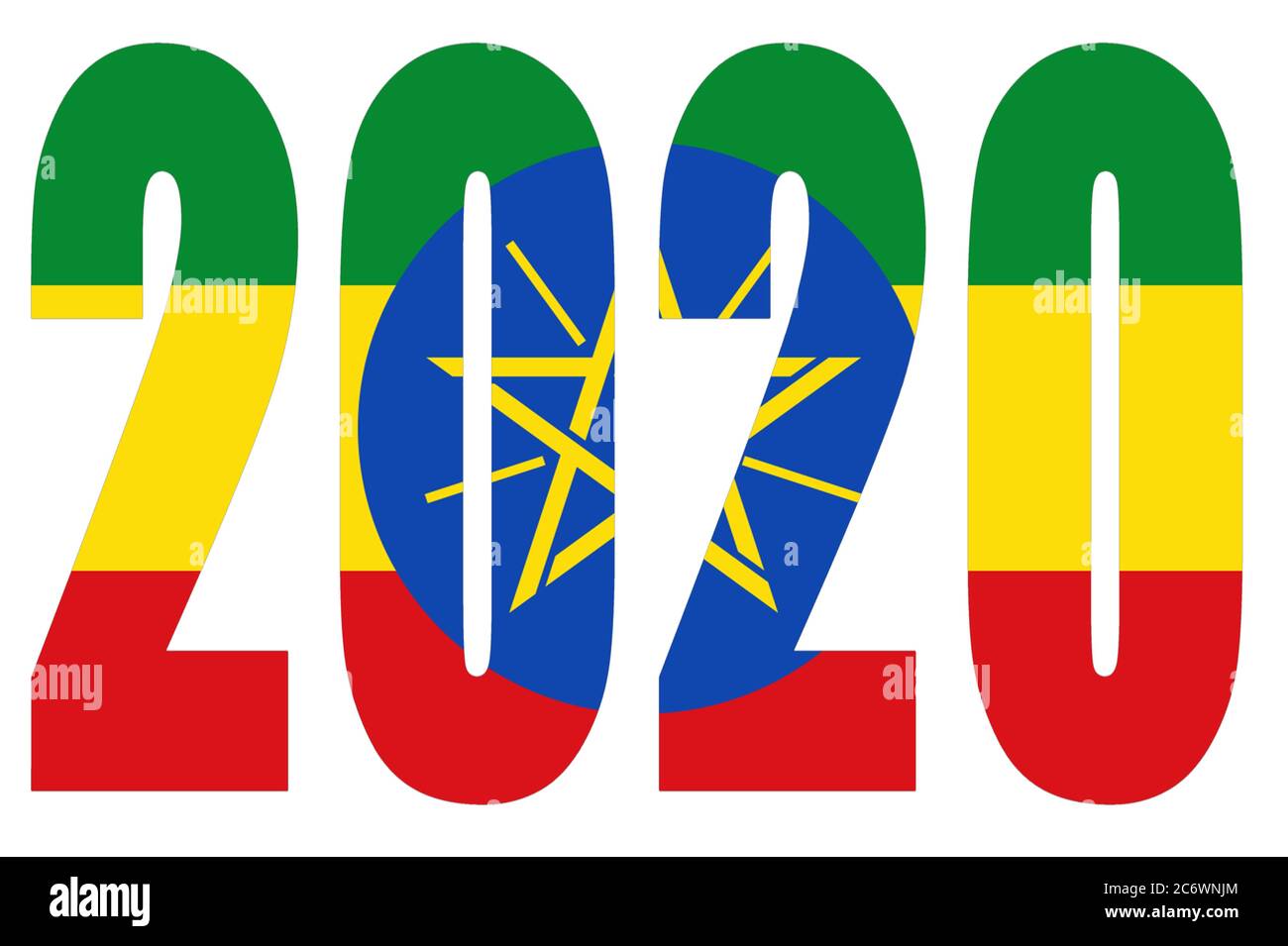 2020 Number paper art Text Design. holiday illustration Stock Photo - Alamy