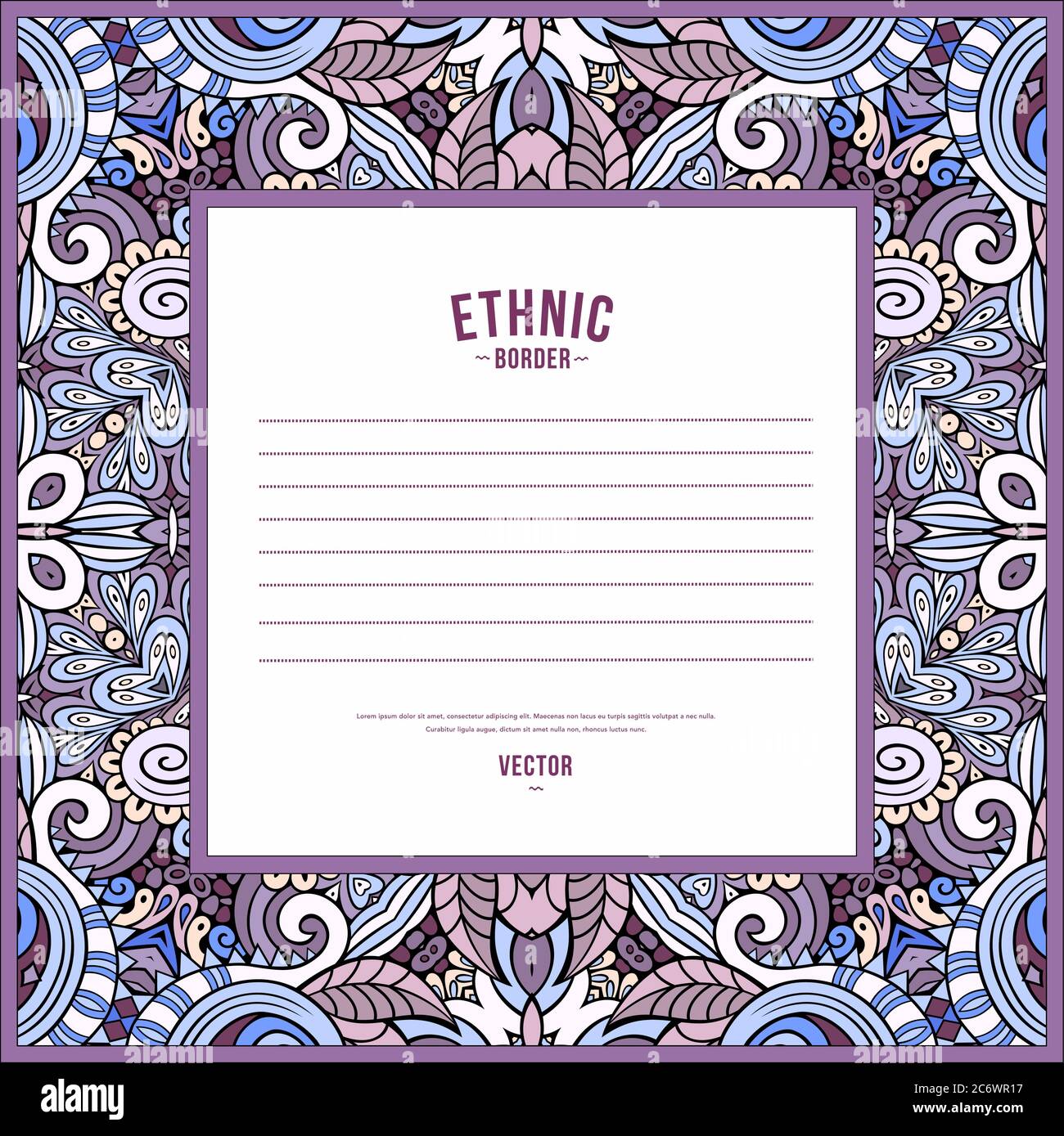 Floral vector border. Nature illustration Stock Vector Image & Art - Alamy