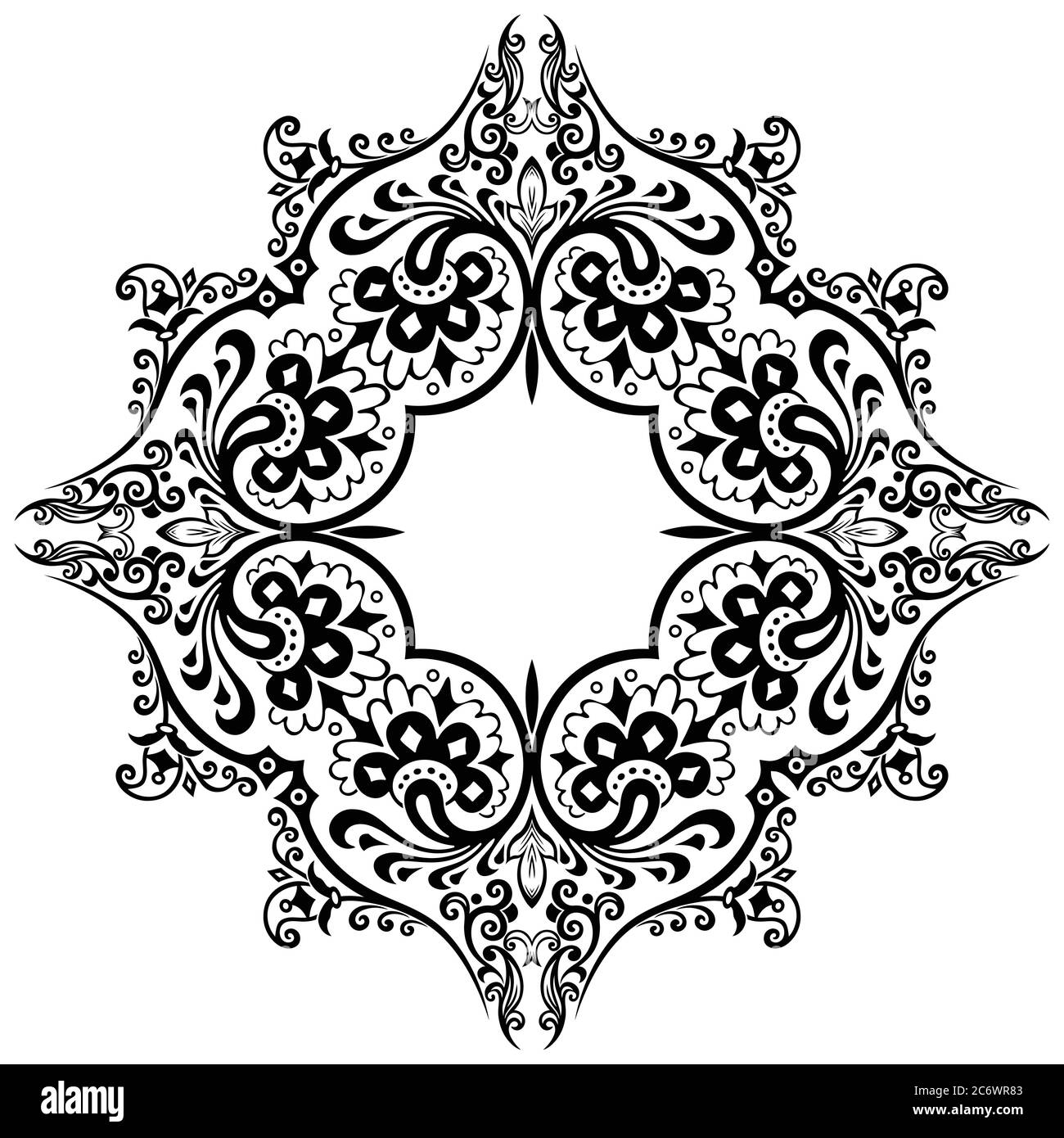 Kerawang Border Vector Clipart
