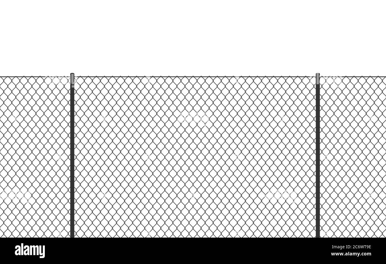 Wire chain-link fence. Vector steel woven net pattern illustration ...