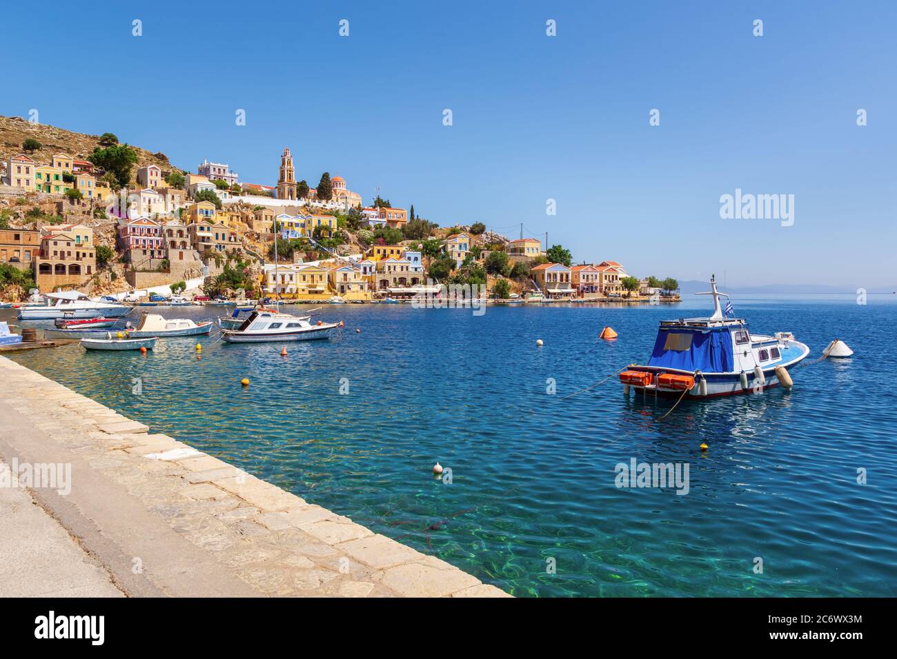 Beautiful symi island view hi-res stock photography and images - Alamy