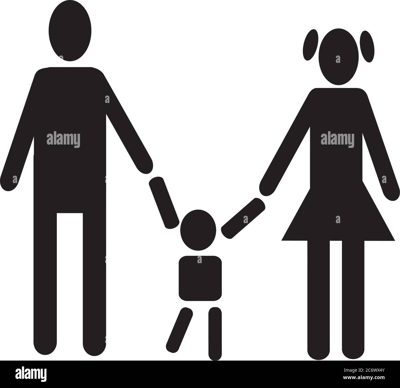 men woman holding baby figure black silhouette simple icon set vector ...