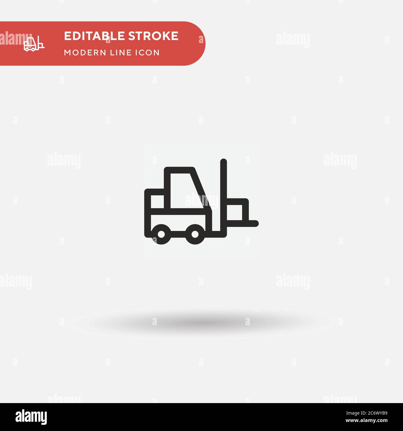 Forklift Simple vector icon. Illustration symbol design template for ...