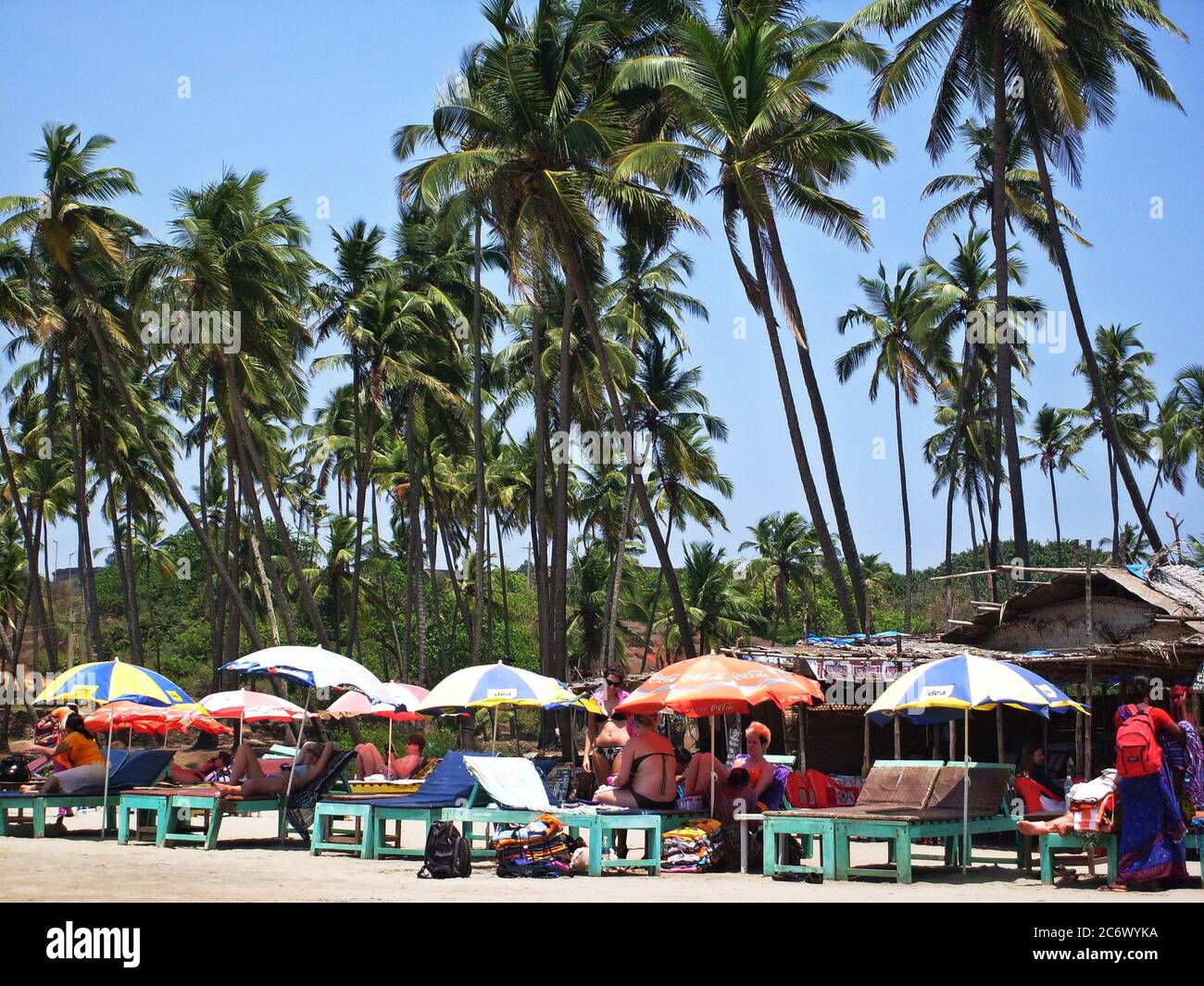 The Goa beach. Goa, India. March 27, 2008. The state of Goa is located ...