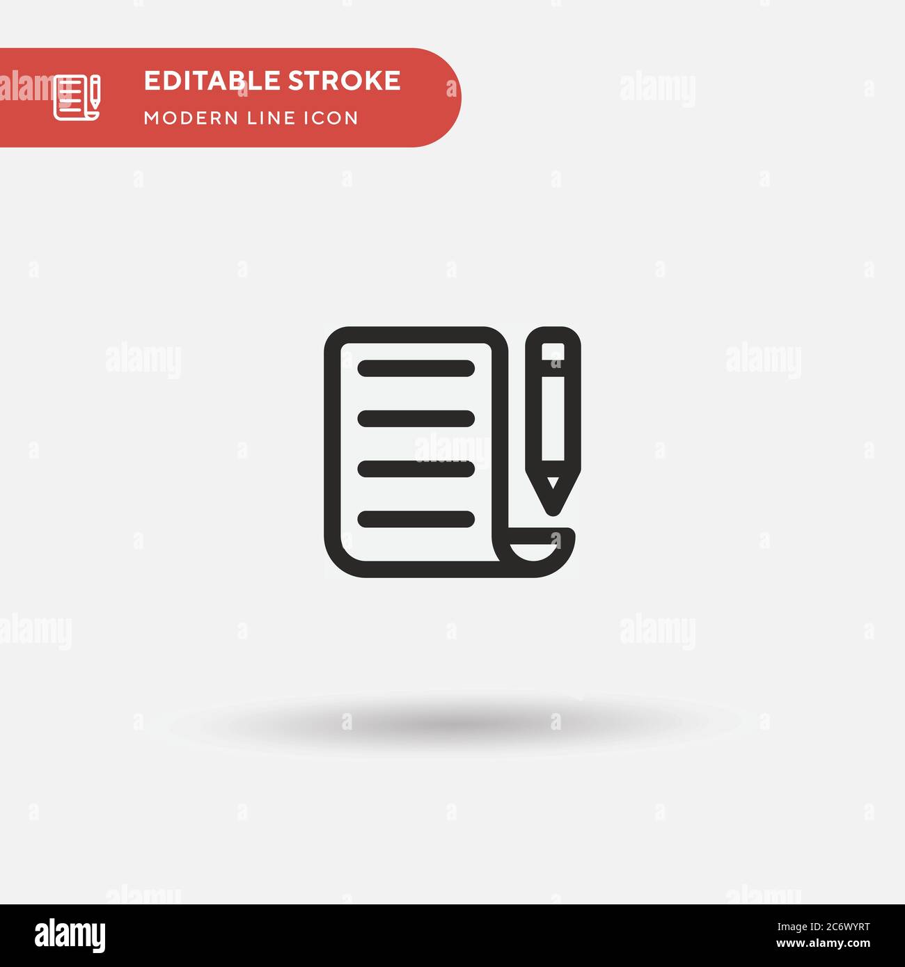 Note Simple vector icon. Illustration symbol design template for web ...