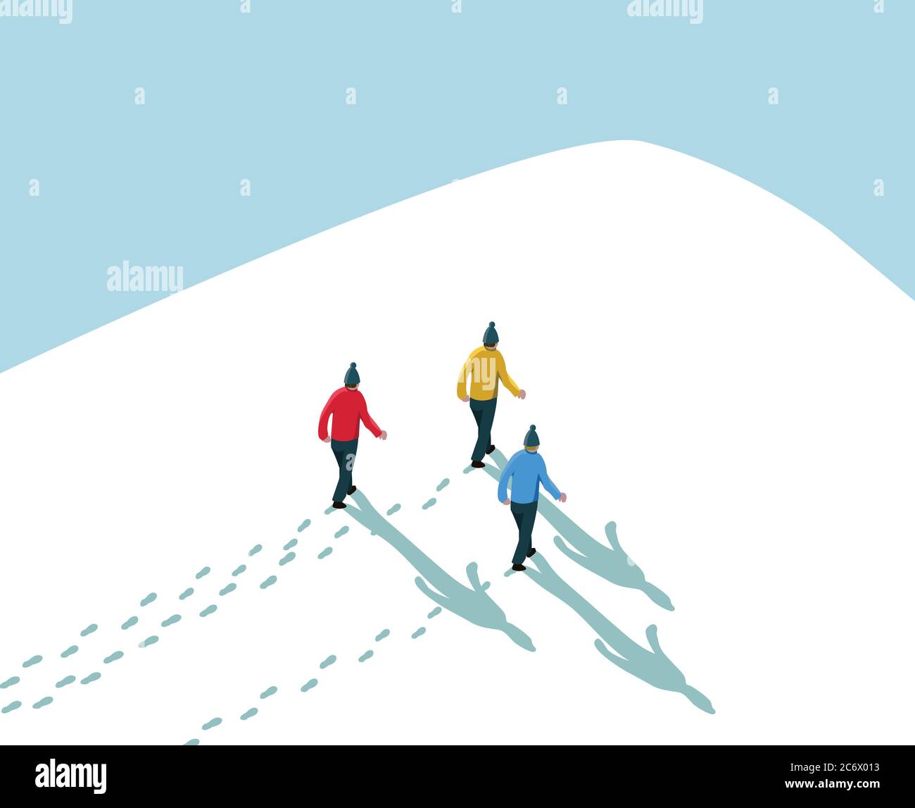 Men climbing snow Stock Vector Images - Alamy