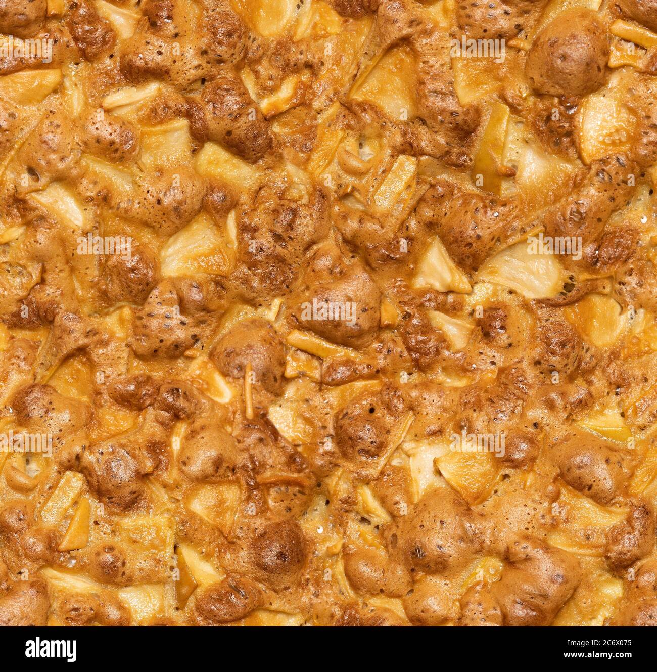 Seamless texture of apple pie, food background Stock Photo - Alamy