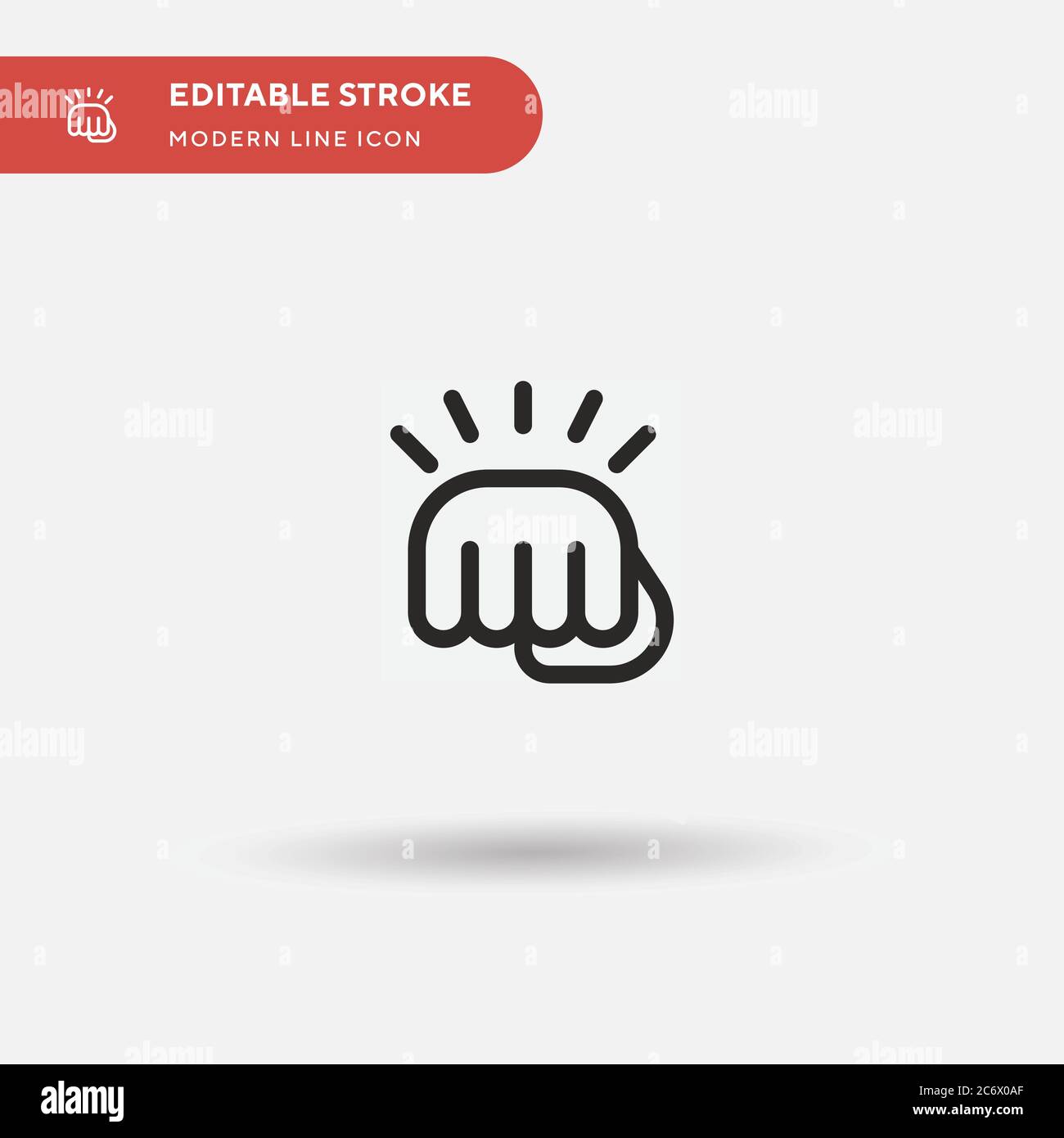 Punch Simple vector icon. Illustration symbol design template for web ...