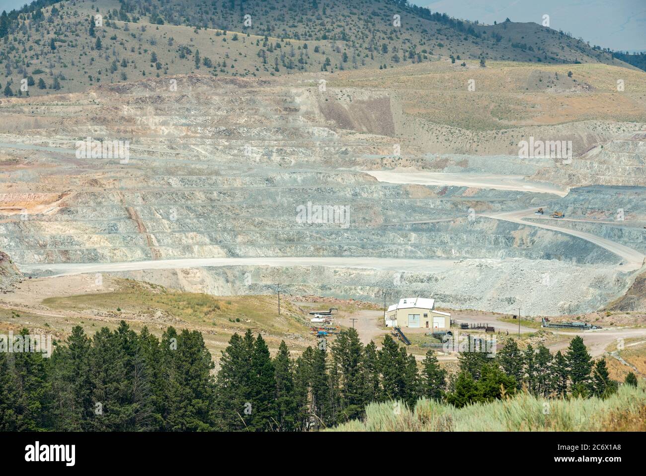An open pit mining operation in Montana, USA Stock Photo - Alamy