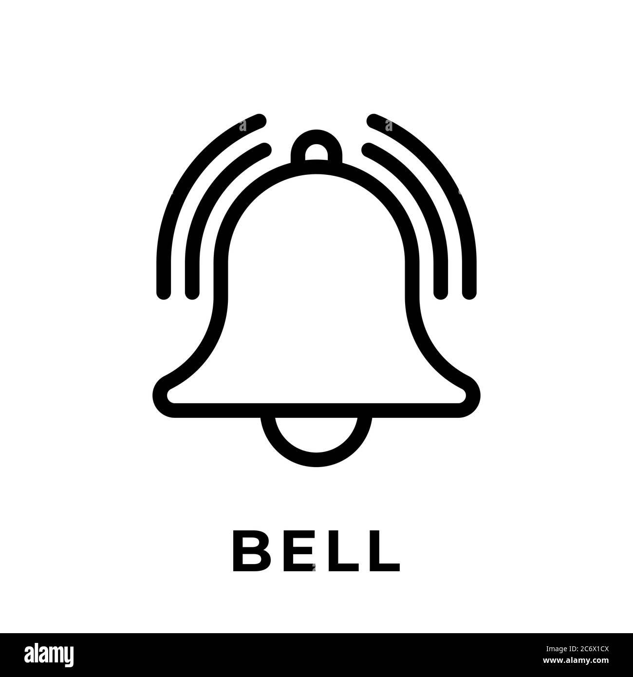 Turn On Notification button icon for social media. Notification bell ...