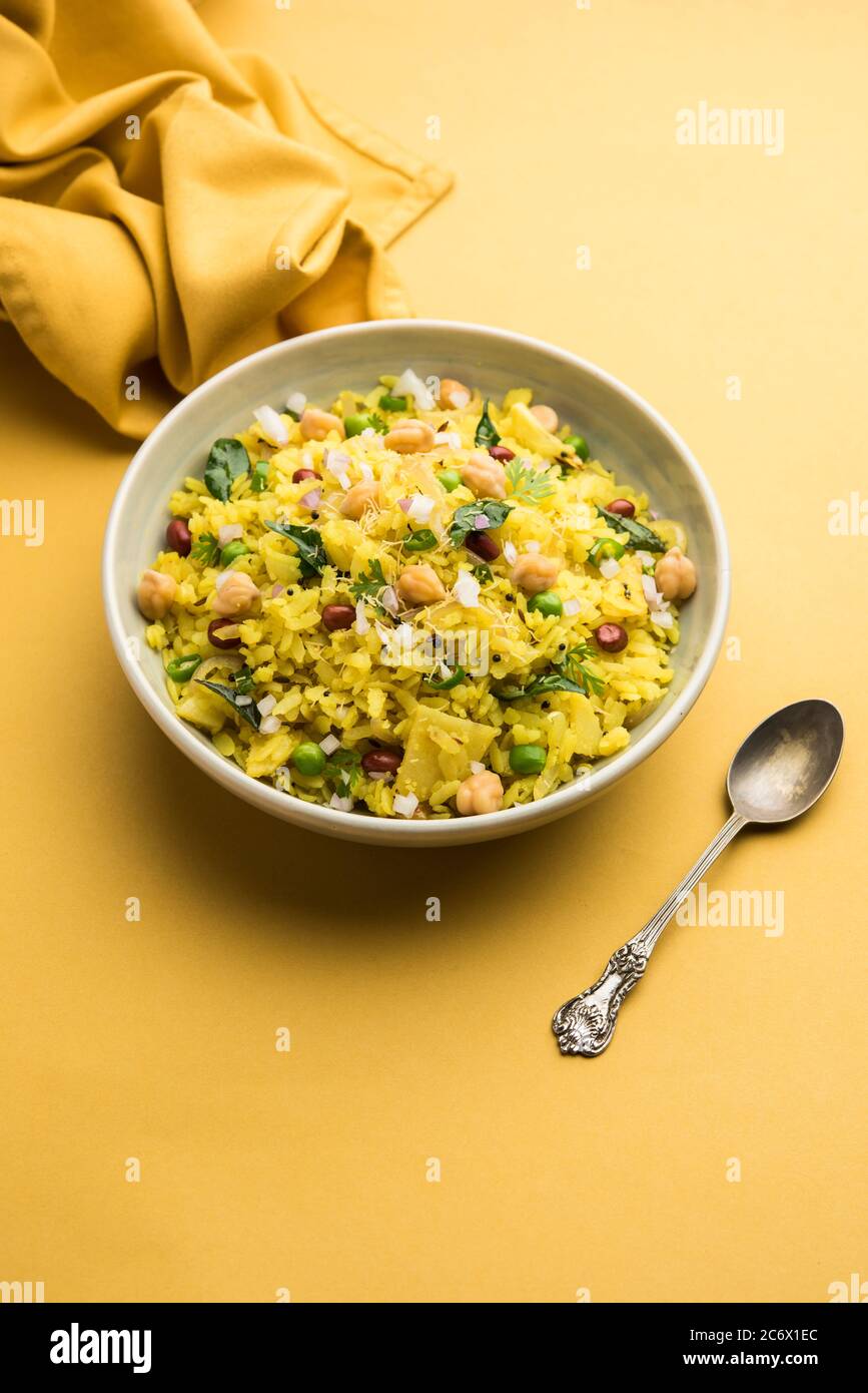 Power Kabuli Chana Poha or Protein Rich Choley Pohe, Popular ...