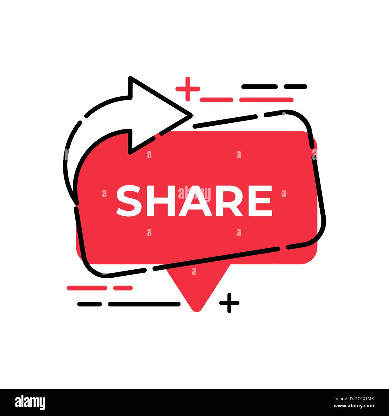 Share button icon vector for social media. Share icon button Vector ...