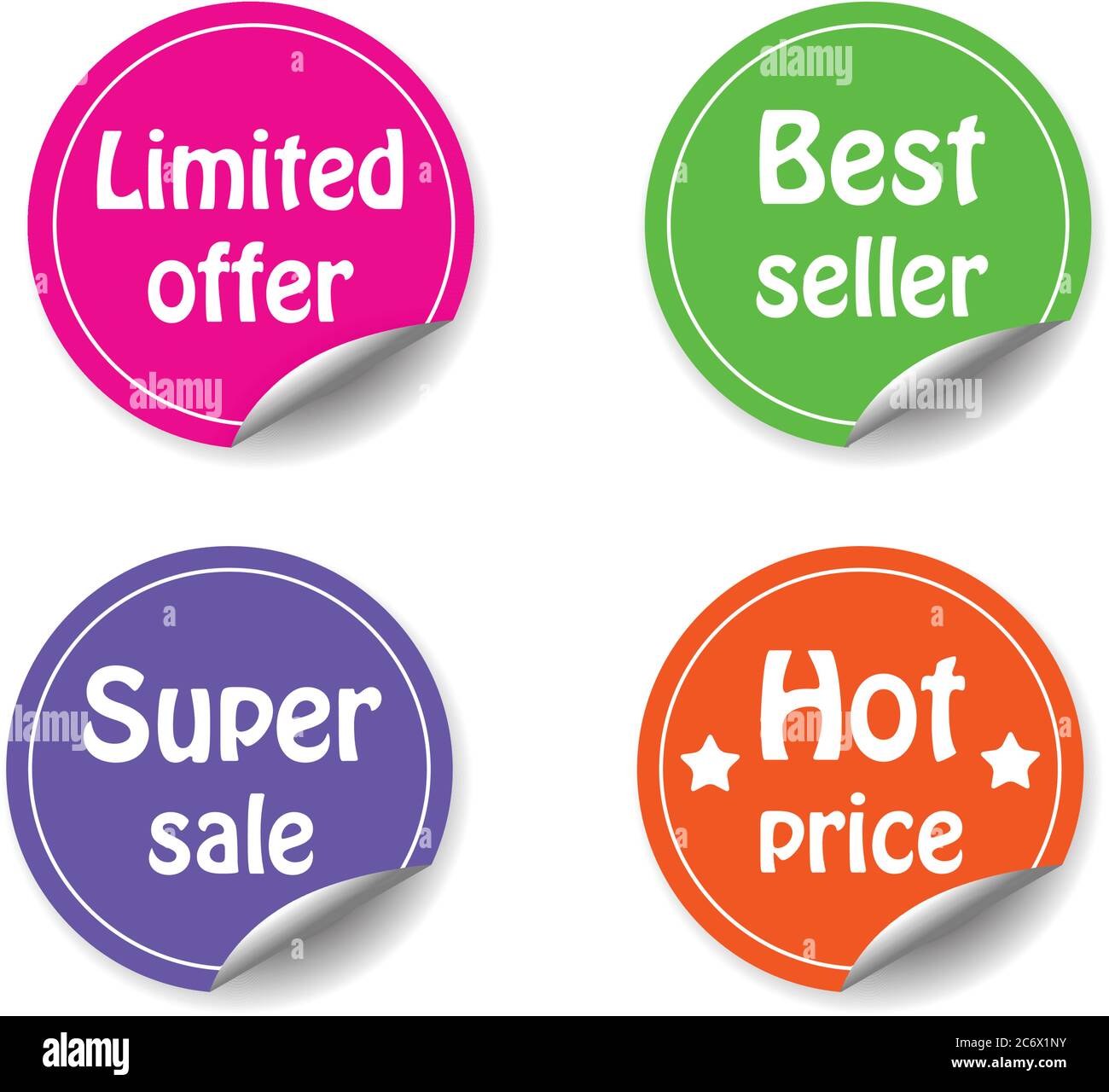 Hot seller sticker Stock Vector Images - Alamy