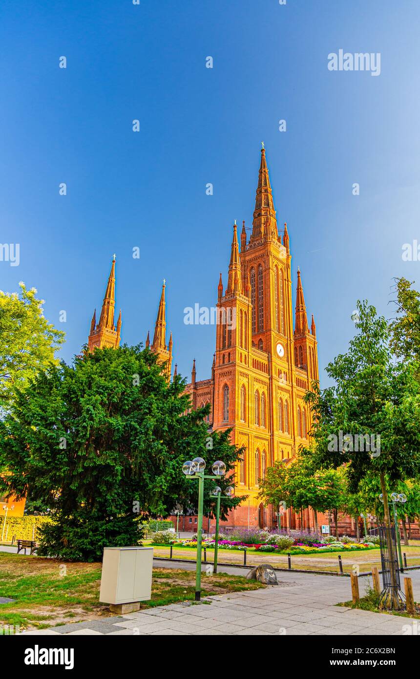 Evangelical Market Protestant church Wiesbaden or Marktkirche neo ...