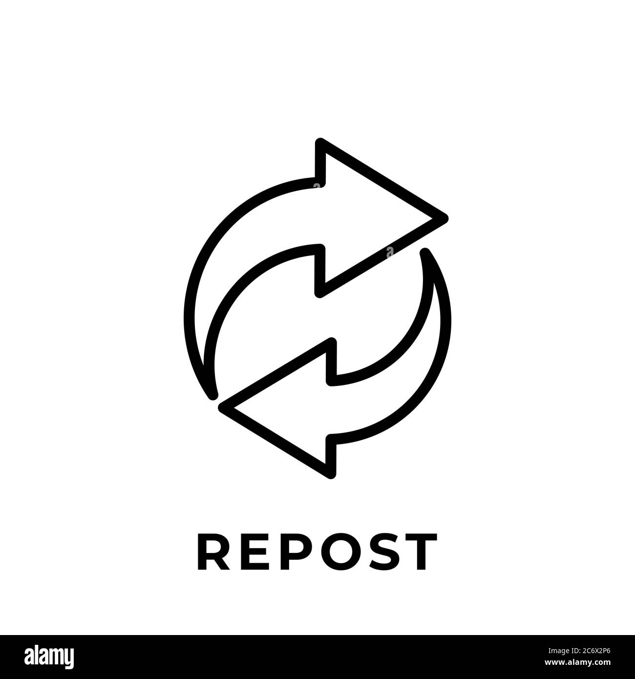 Repost button icon vector for social media. Repost icon Vector ...