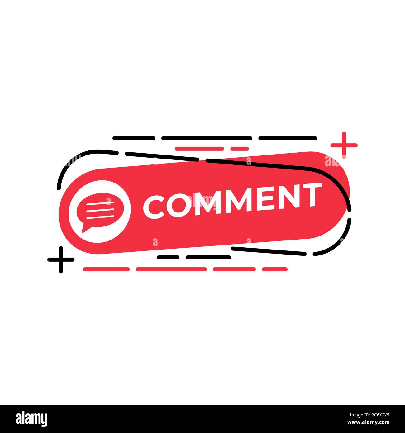 Comment button icon vector for social media. Comment icon Vector ...