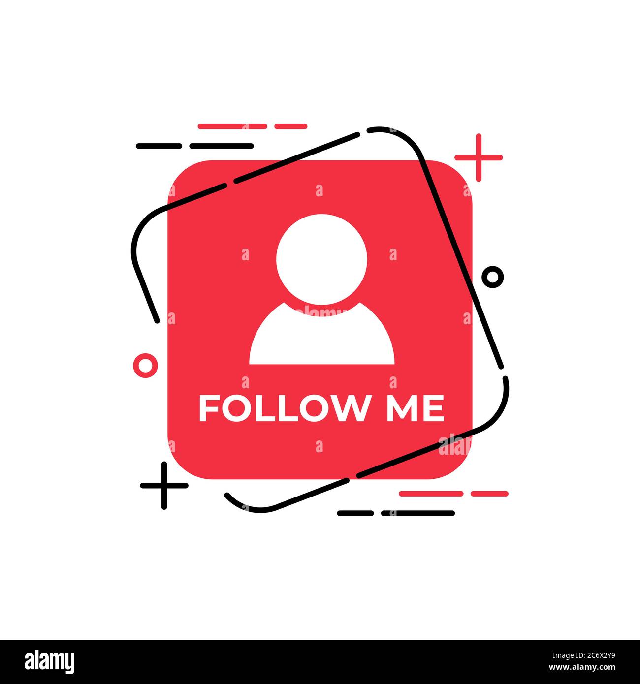 Follow Me button icon vector for social media. Follow icon Vector ...