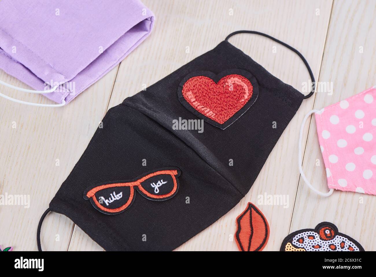 Hand embroidered heart hi-res stock photography and images - Alamy