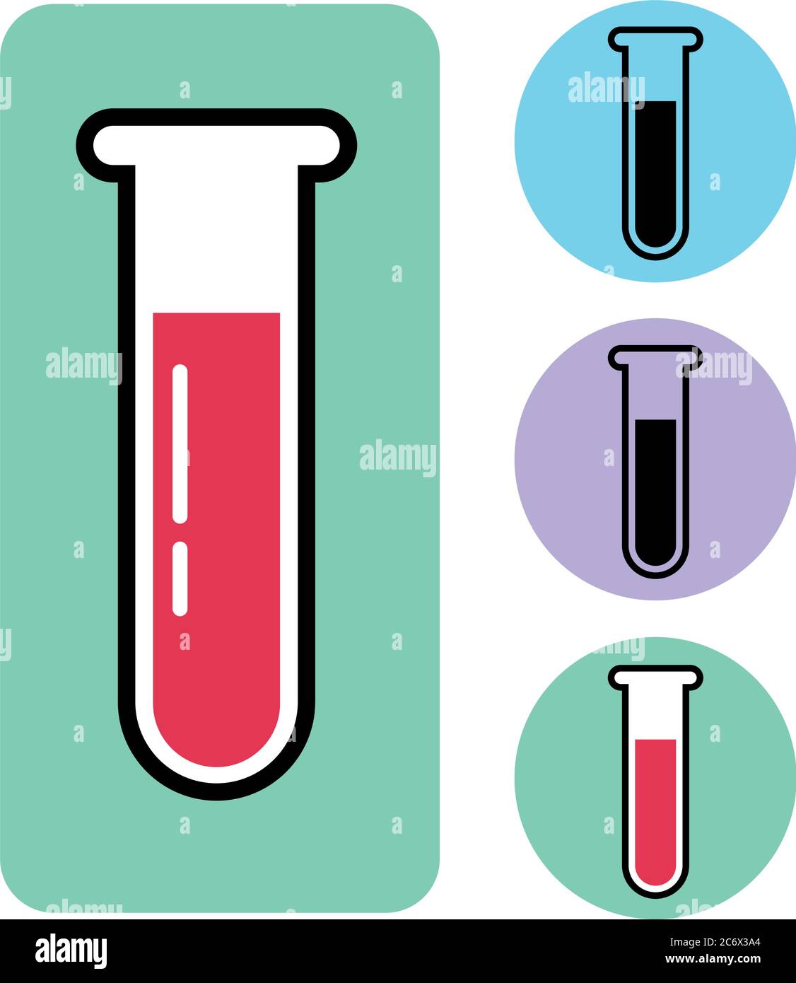 Flat style, blood sample vector icon illustration Stock Vector Image ...