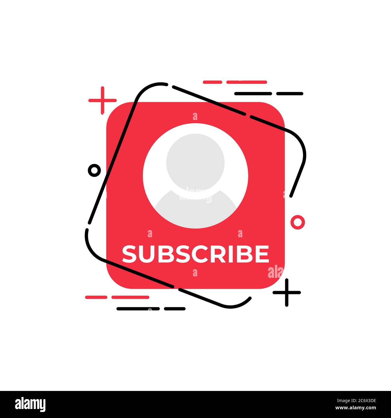 Subscribe button icon for social media. Subscribe icon button Vector ...