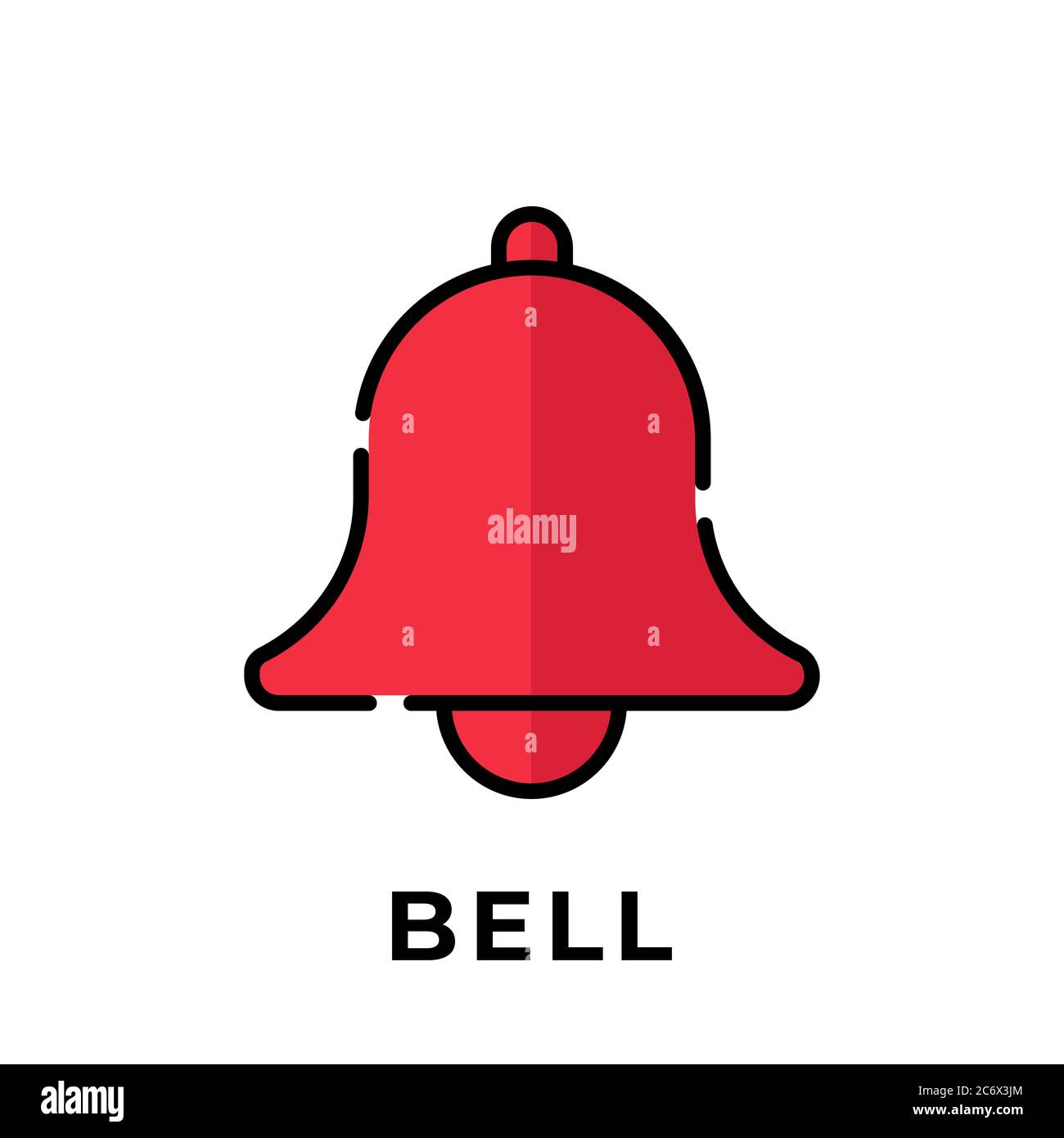 Turn On Notification button icon for social media. Notification bell ...