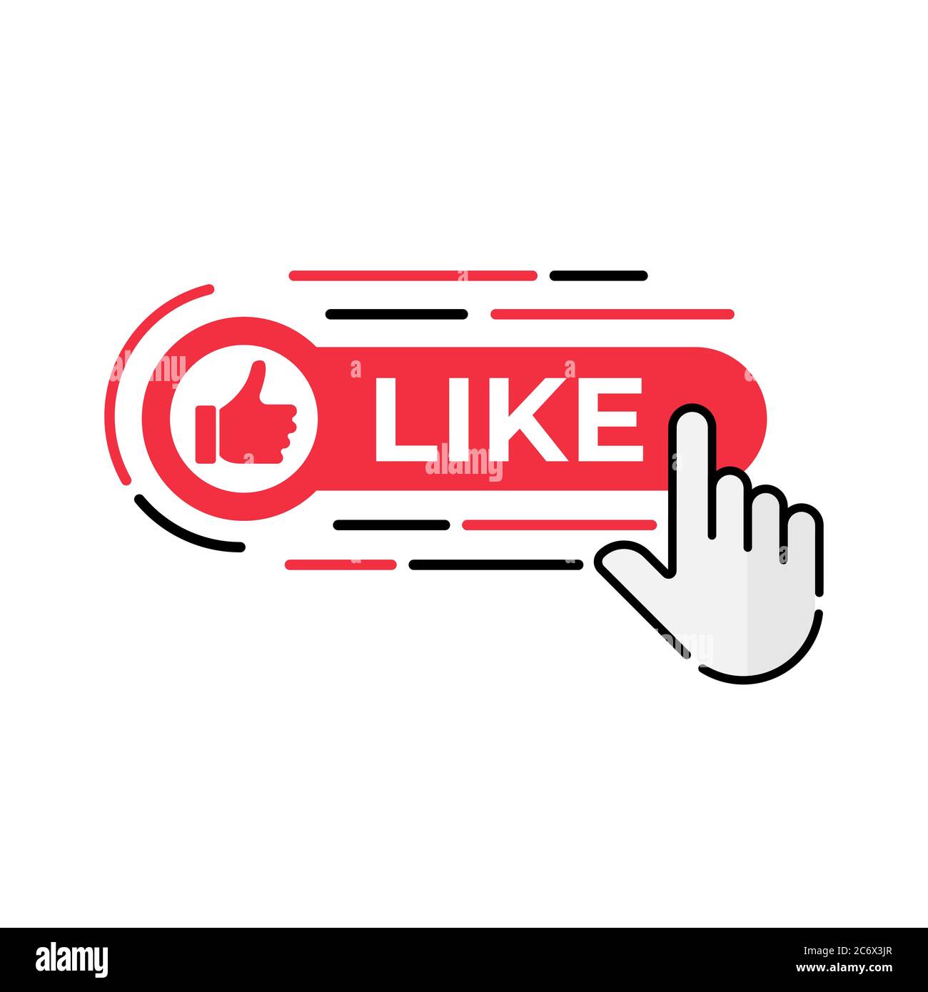 Like button icon for social media. Thumbs Up icon button Vector ...