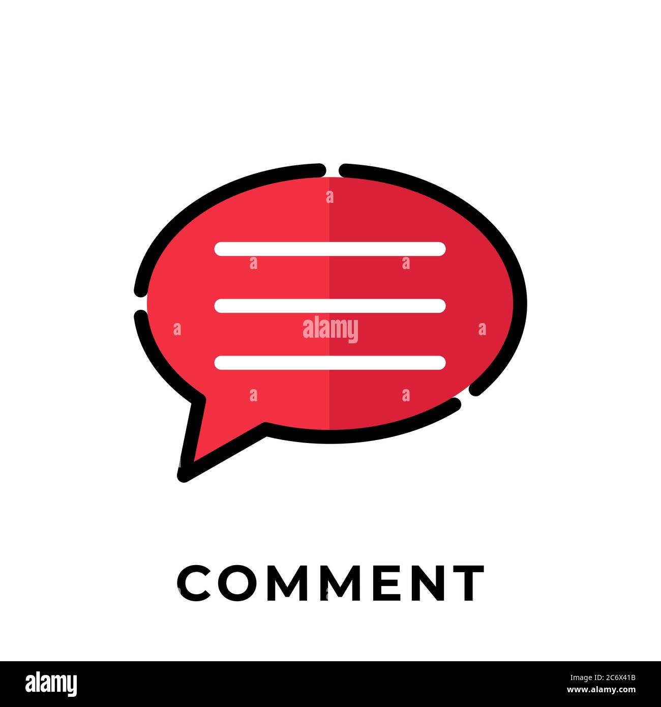 Comment button icon vector for social media. Comment icon Vector ...