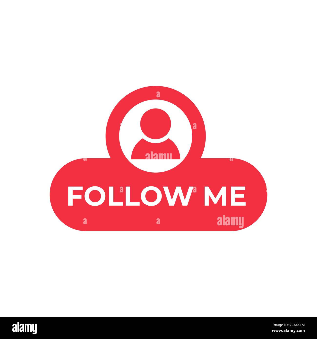Follow Me button icon vector for social media. Follow icon Vector ...